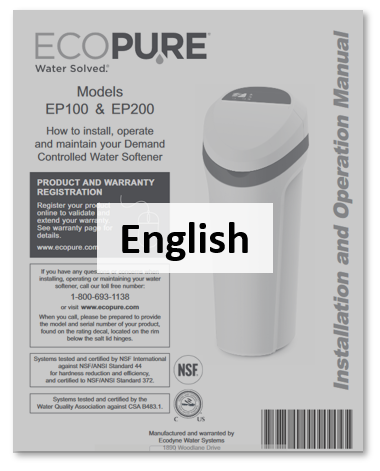 EP100 / EP200 Manual – EcoPure