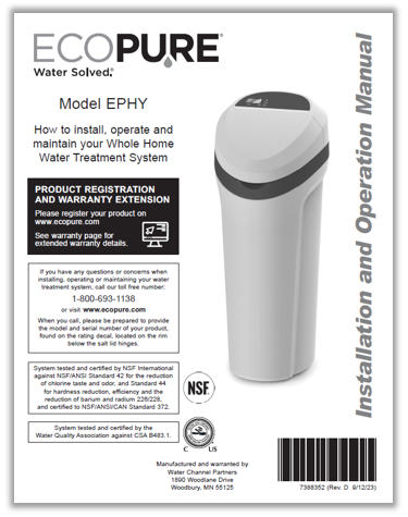 EPHY Manual – EcoPure