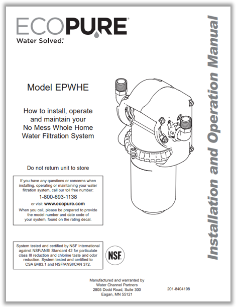 EPWHE Manual – EcoPure