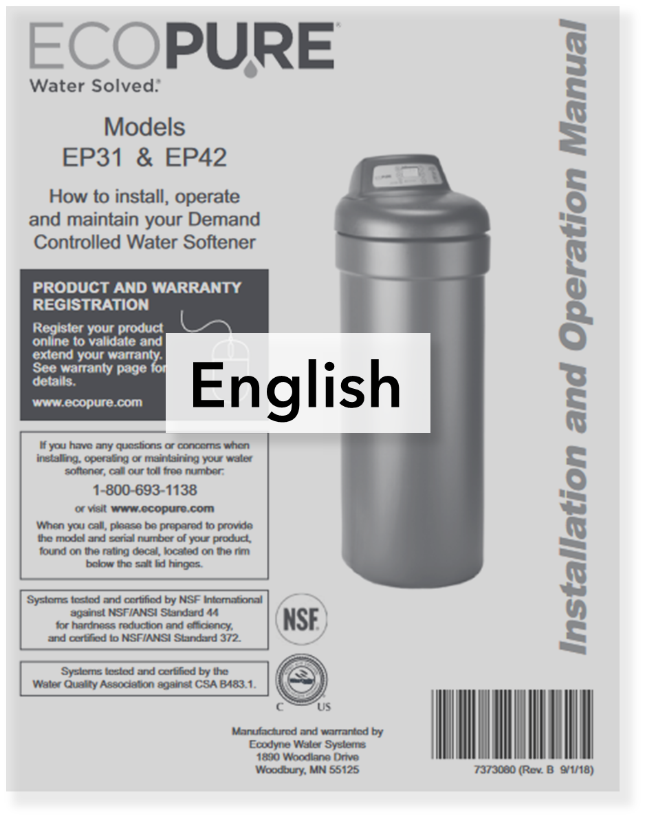 EP31 / EP42 Manual – EcoPure